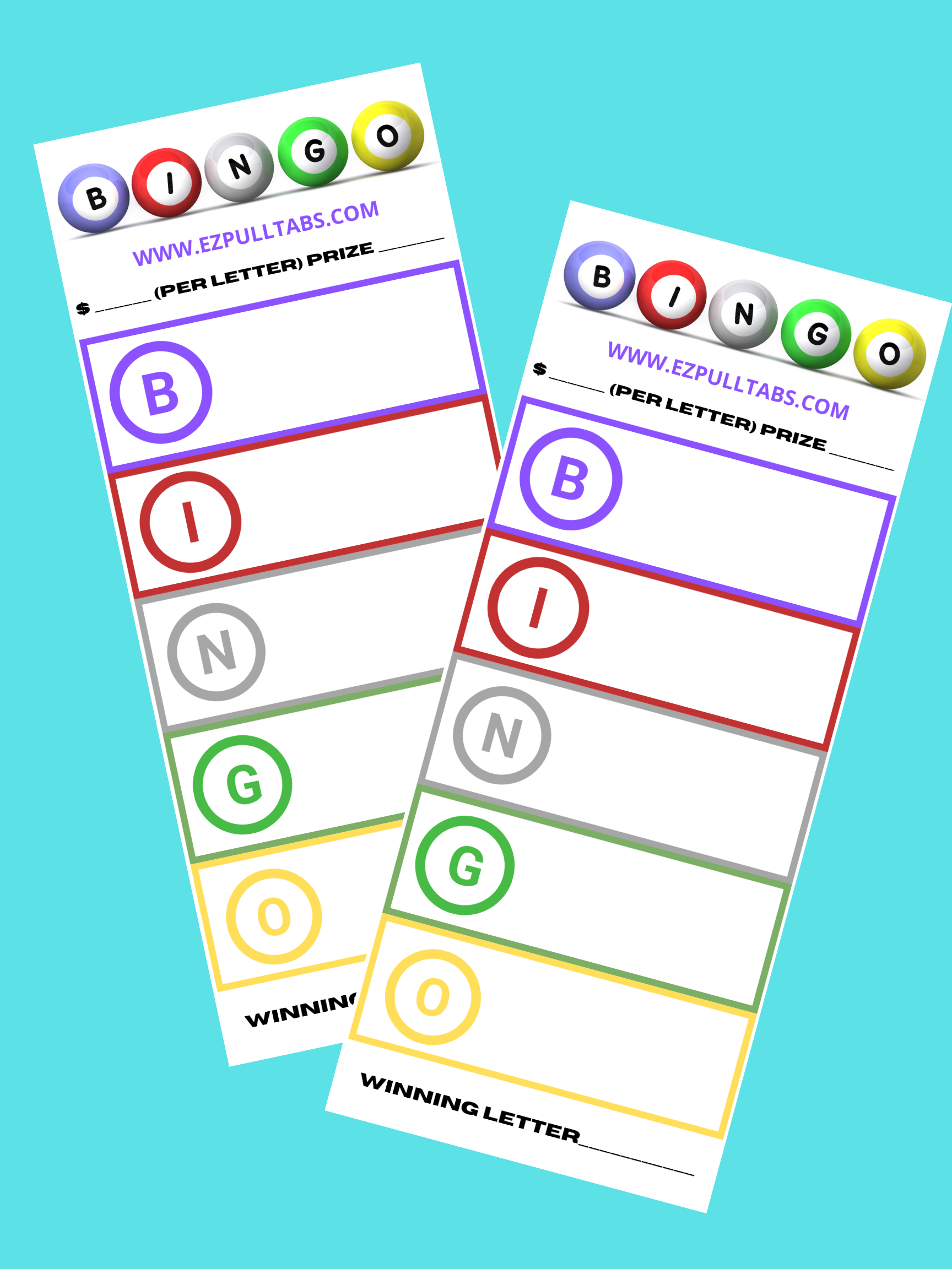 2x 5 Letter BINGO Notepads – EZPULLTABS.COM